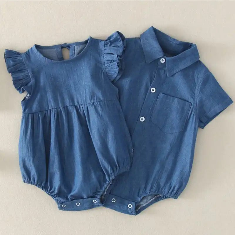 Boys/Girls Denim Romper – Ali Specials