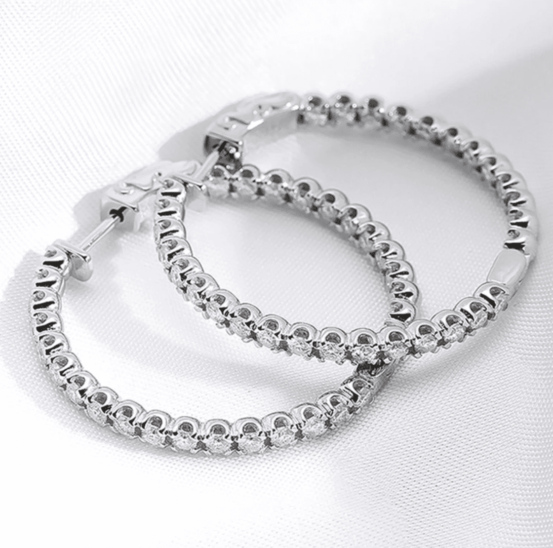 Genuine Lab Diamond Hoops – Ali Specials